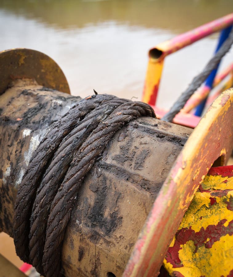 Rusted Steel Wire Rope Boat Equipment Stock Photos - Free & Royalty ...