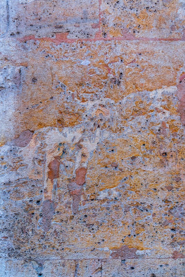 Rusted Stone Wall. Aged Mediterranean Stone Wall Stock Photo - Image of ...