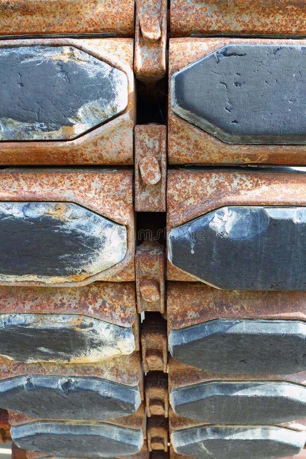 Rusted tank tracks stock photo. Image of weathered, worn - 27058386