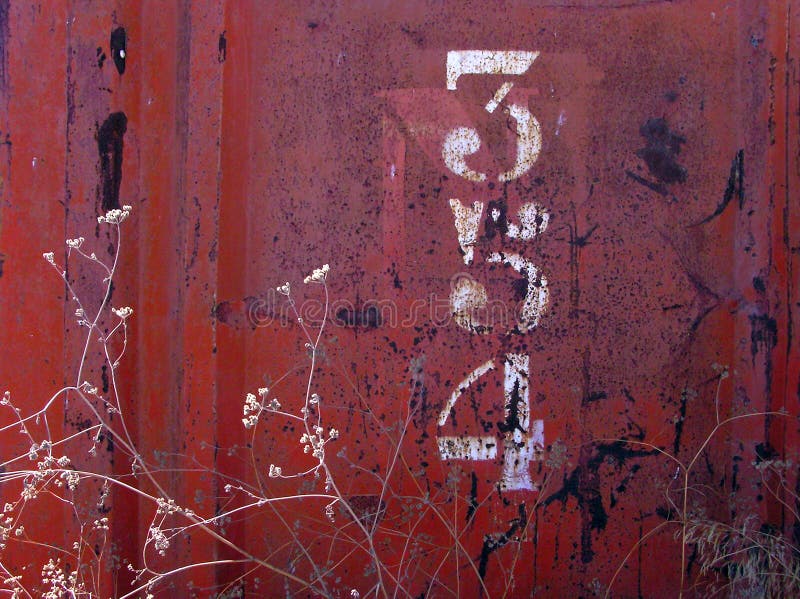 Rusted Texture with Numbers Stock Photo - Image of oxides, three: 3514456
