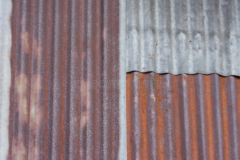 Rusted tin roof. stock image. Image of construction, pattern - 73760903