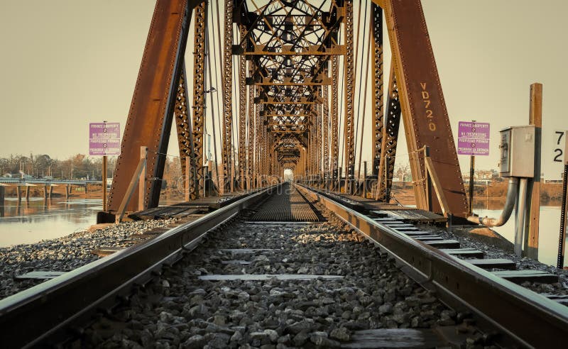 Monroe Rusty Bridge editorial photography. Image of monroe - 265645857