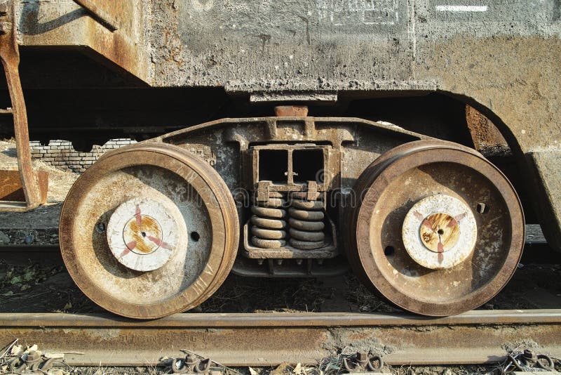 Rusted Rail Vehicle in Abandoned Steel Works Stock Photo - Image of ...