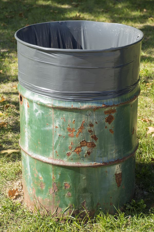 Rusted Trash Can stock image. Image of barrel, grungy - 78944345