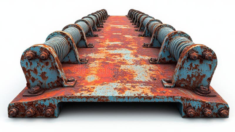 Rusted Vintage Couch Isolated on a White Background Showcasing Its ...