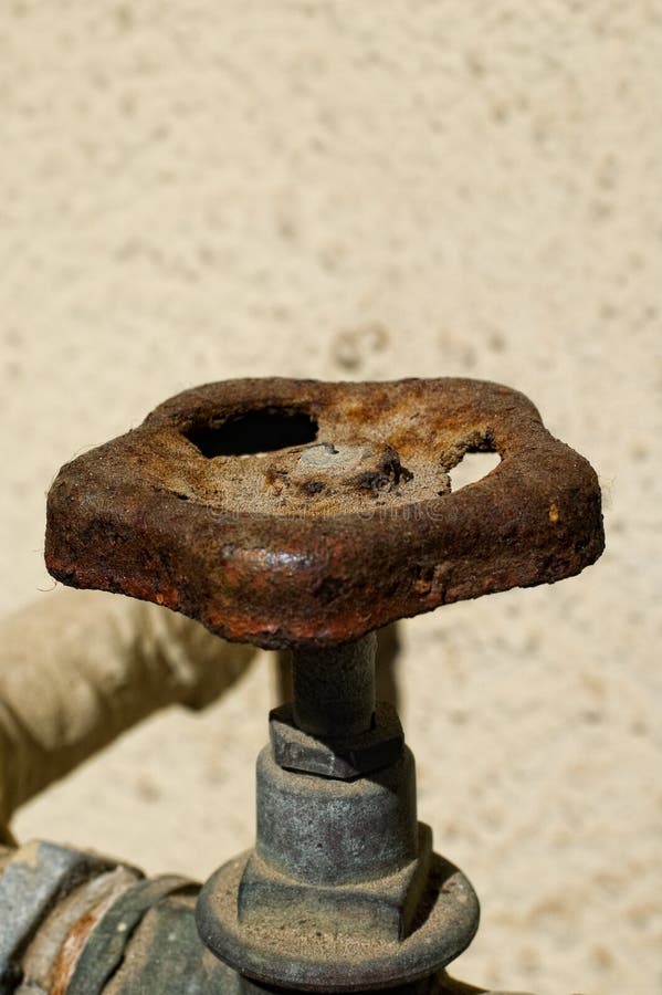 Rusted water tap stock image. Image of rough, vertical - 9114275