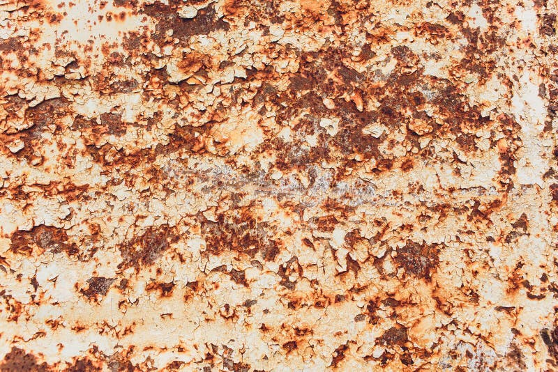 Rusted White Painted Metal Wall. Rusty Metal Background with Streaks of ...
