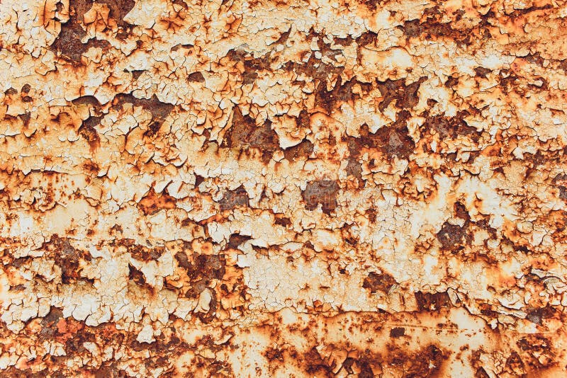 Rusted White Painted Metal Wall. Rusty Metal Background with Streaks of ...