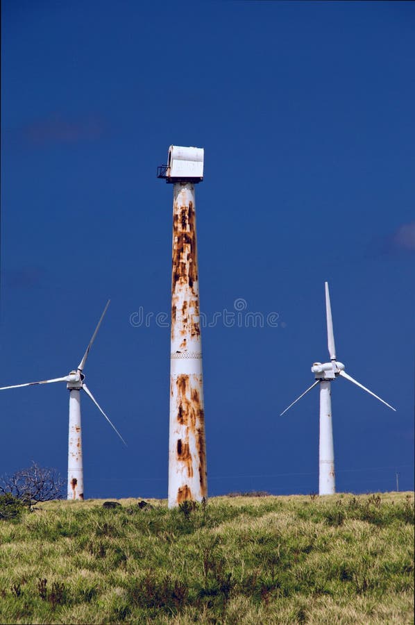 Rusted wind turbines stock photo. Image of fields, electricity - 19545416