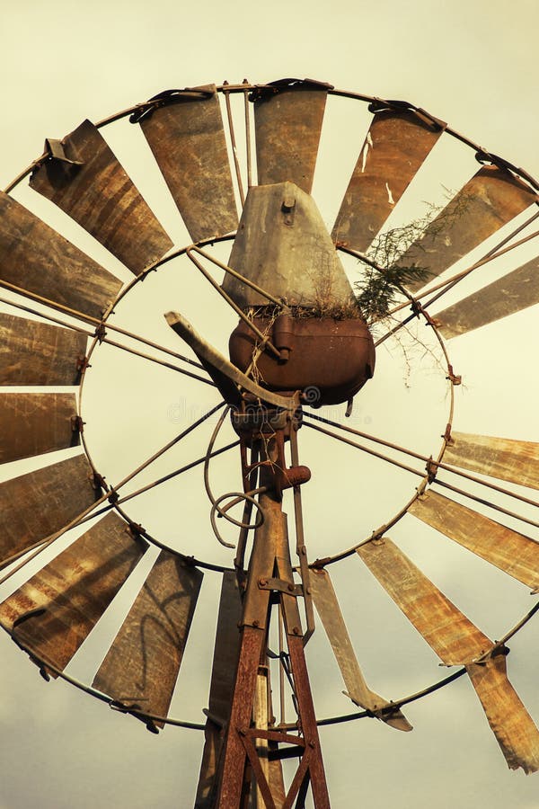 Rusted Windmill in the Countryside Stock Photo - Image of remote ...