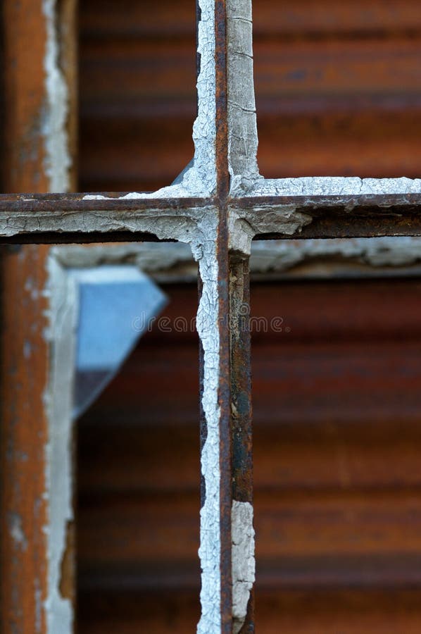 Window Frame with Remnants of Glass Stock Photo - Image of house, barn ...