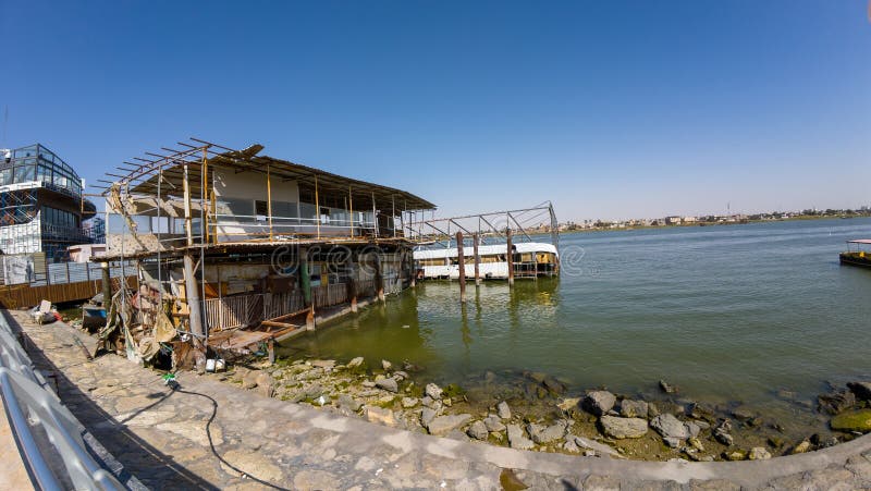 Rustic Abandoned Waterfront Structure on a Sunny Day Stock Photo ...