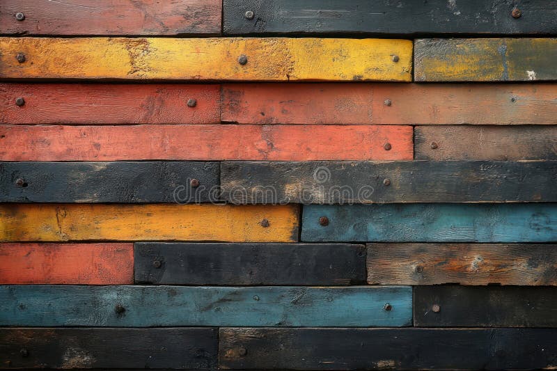 Rustic Abstract Painted Wooden Wall Table Floor Texture Background with ...