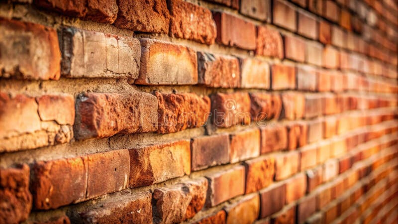 Rustic Aged Brick Wall Texture a Detailed Close-up View of Old Brickwork. Generative AI Stock ...