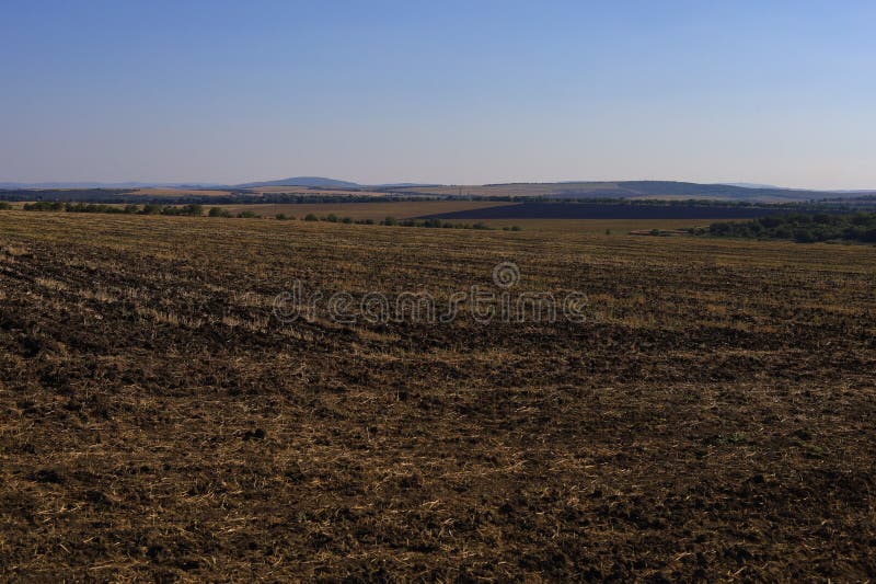 Rustic Agricultural Background in Open Field Outside the City Stock ...