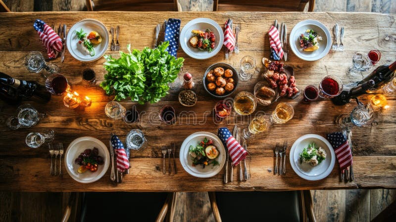 Set Usa Flags Independence Day Tradition Stock Photos - Free & Royalty ...