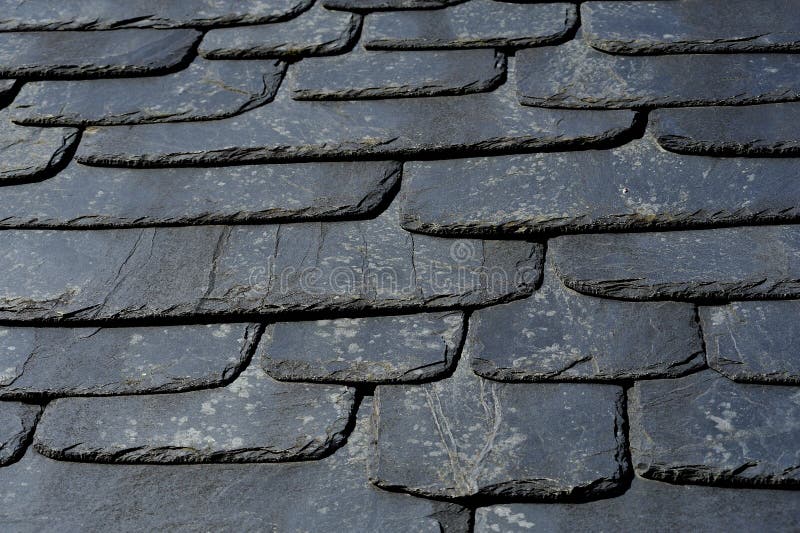 Rustic Black Slate Roof Texture Stock Image - Image of rough, abstract ...