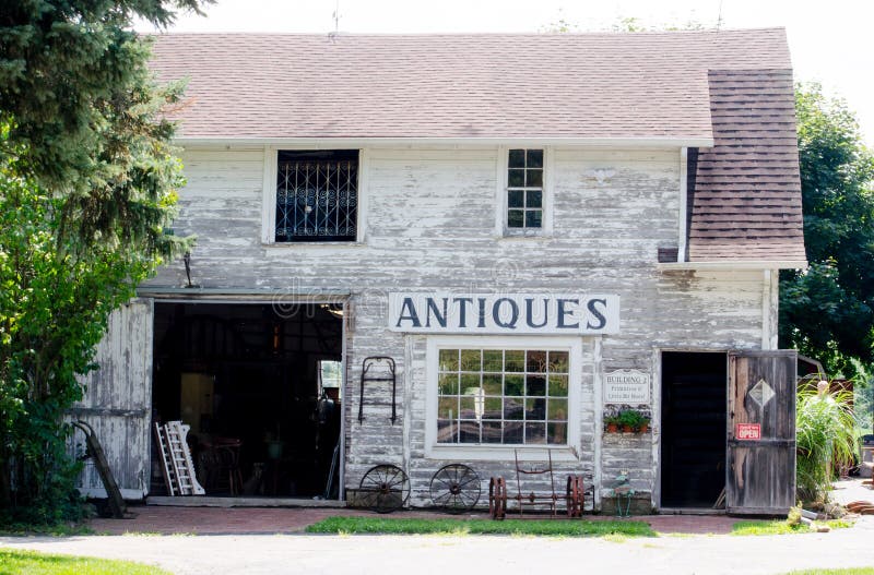 Rustic Antique Store in a Barn Stock Image - Image of white, beautiful ...
