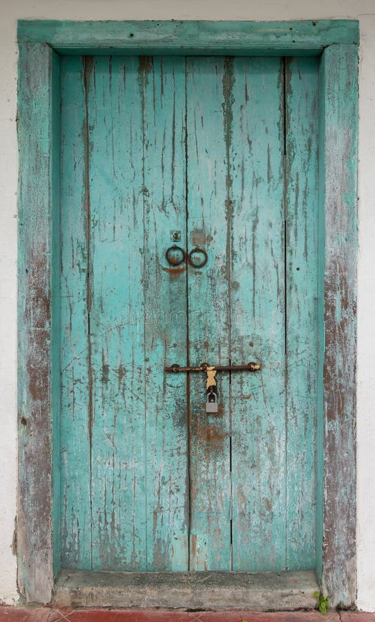 Rustic Antique Wooden Door. Stock Photo - Image of element, building ...
