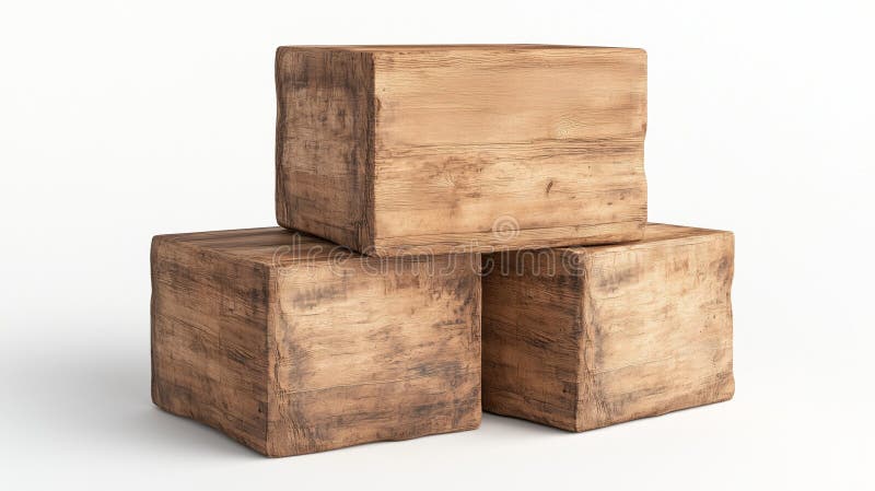 Rustic Arrangement of Three Stacked Wooden Boxes for Interior Design or ...