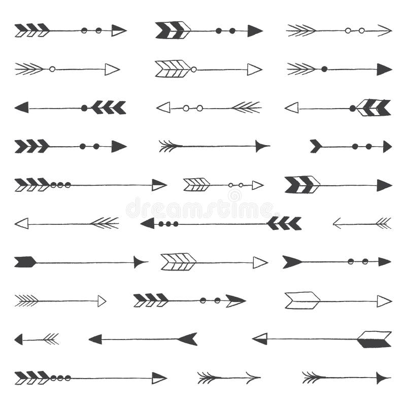 Rustic Arrows stock vector. Illustration of hand, sketch - 76680181