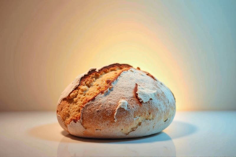 Rustic Artisan Sourdough Bread with Crusty Golden Crust on White ...
