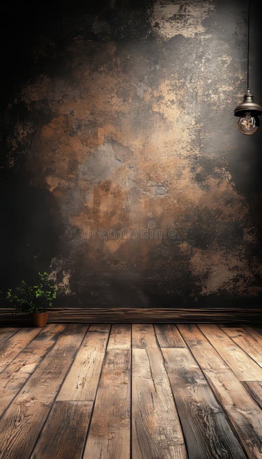 Rustic Artist Studio Background, Faded Wall, Wooden Floor, Creative ...