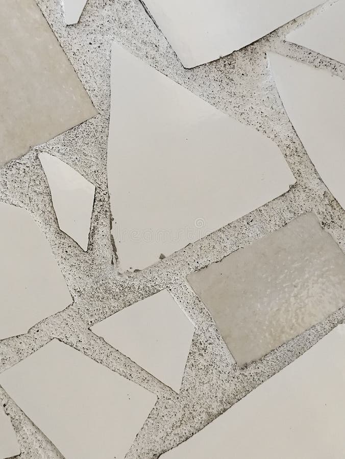 Floor Made of Broken Tile Pieces Stock Photo - Image of design, surface ...