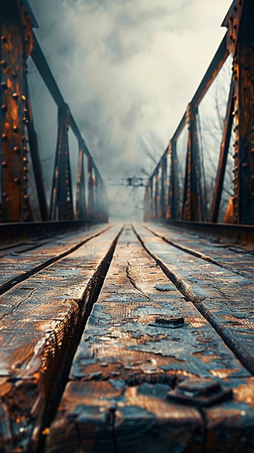 Rustic Background Vintage Bridge with Empty Space for Custom Text Stock ...