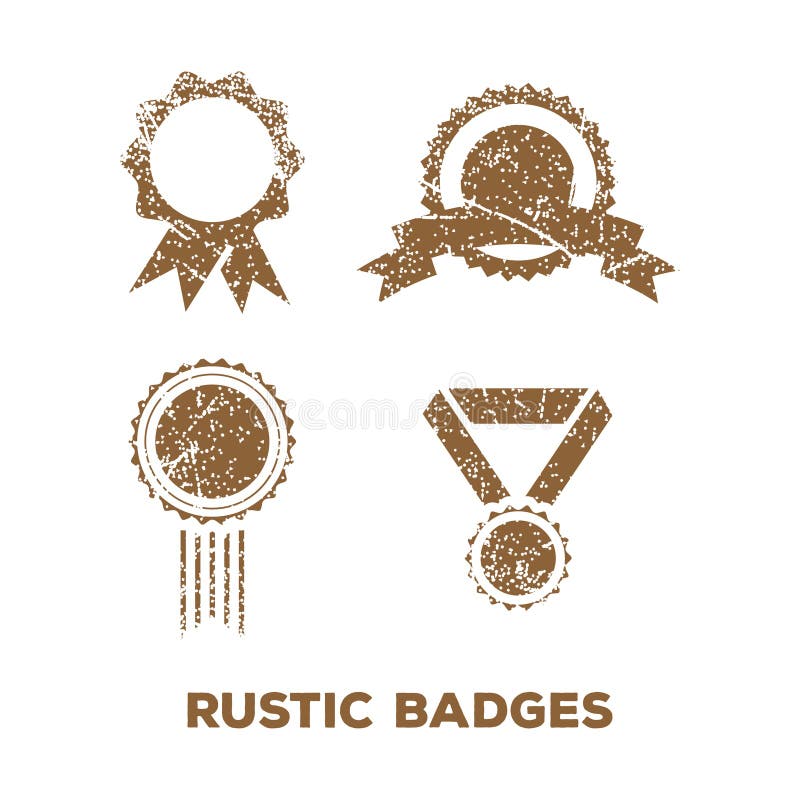 Rustic Badge Logo Icon Design Template Vector Stock Vector ...
