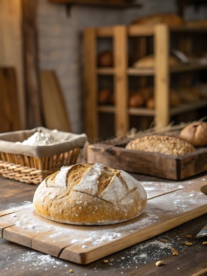 Rustic Bakery Display with Freshly Baked Bread for Real Bread Week ...