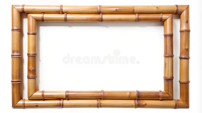 Rustic Bamboo Frame with Natural Wood Texture, Ideal for Adding a Touch ...