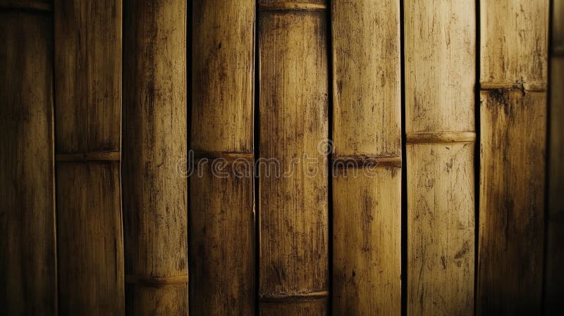 Rustic Bamboo Wall Background Texture Stock Illustration - Illustration ...