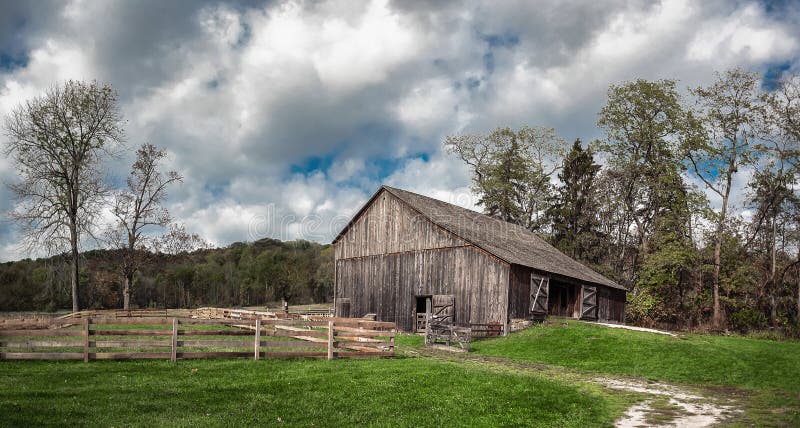 Rustic Barn stock image. Image of dramatic, field, wooden - 102050205