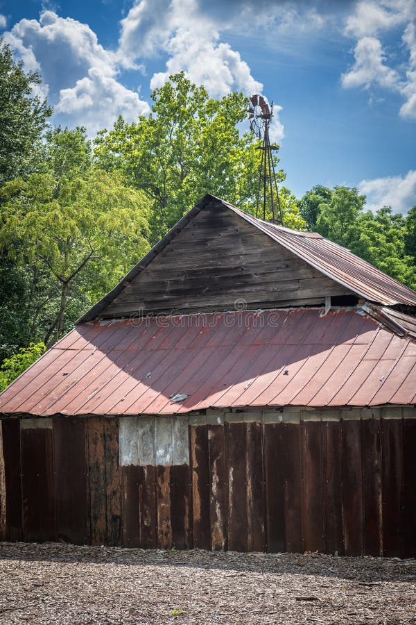 Rustic Barn stock photo. Image of rustic, windmill, farm - 224800616