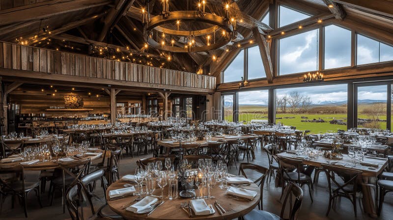 Rustic Barn Wedding Reception Venue, Scenic View Stock Image - Image of ...