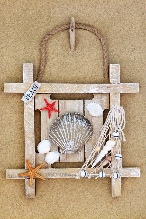 Rustic Beach Sign stock photo. Image of decorative, sand - 85975466