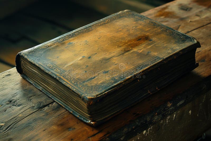 Rustic Bible Ancient Table. Generate Ai Stock Image - Image of brochure ...