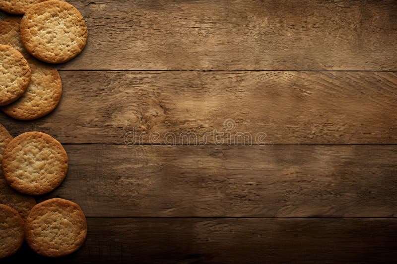 Rustic Biscuits Display from Top View Stock Illustration - Illustration ...