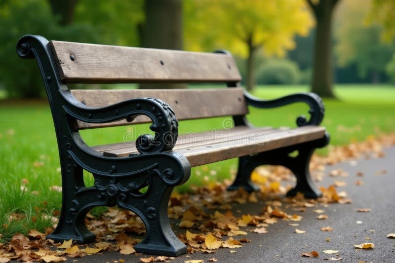 Rustic Black Iron Park Bench, Weathered Texture, Solid, Sunlight, Black ...