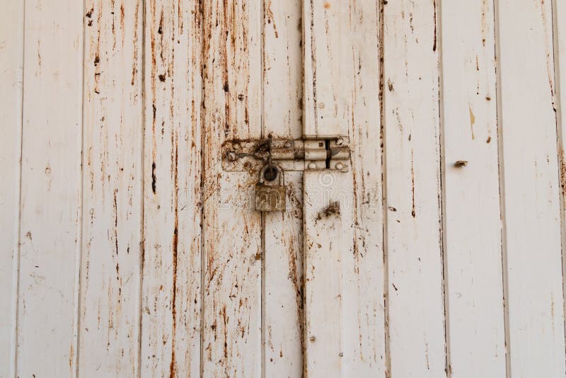 Rustic Black and White Background of Wooden Plank and Lock Stock Photo ...
