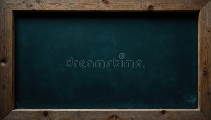 Rustic Blank Blackboard with Aged Wooden Frame, Perfect for Messaging ...
