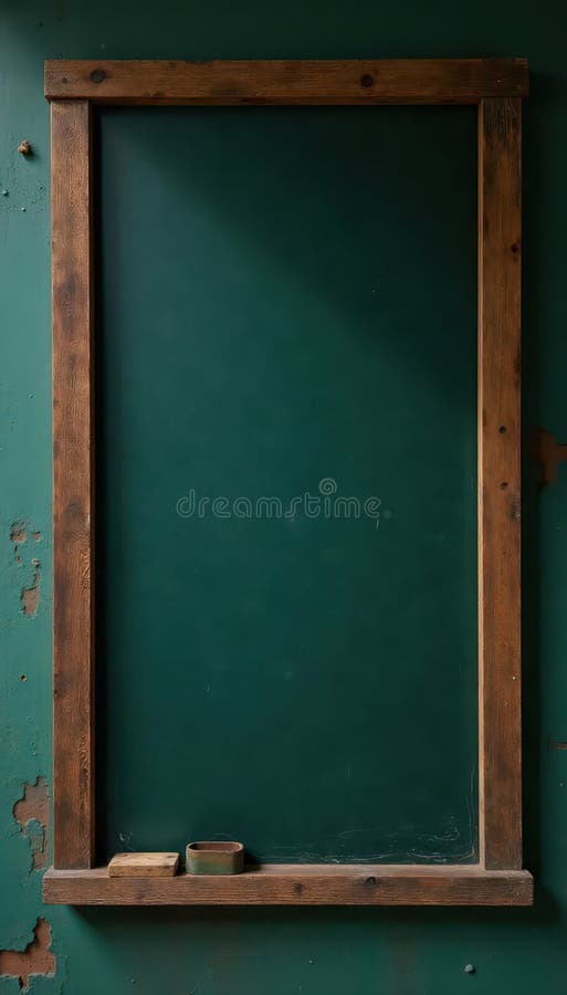 Rustic Blank Blackboard, Weathered Wood Frame, School, Writing Stock ...