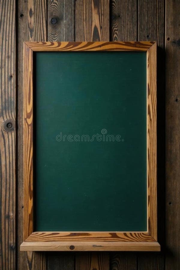 Rustic Blank Blackboard, Wooden Frame, Textured Surface, Border, Simple ...