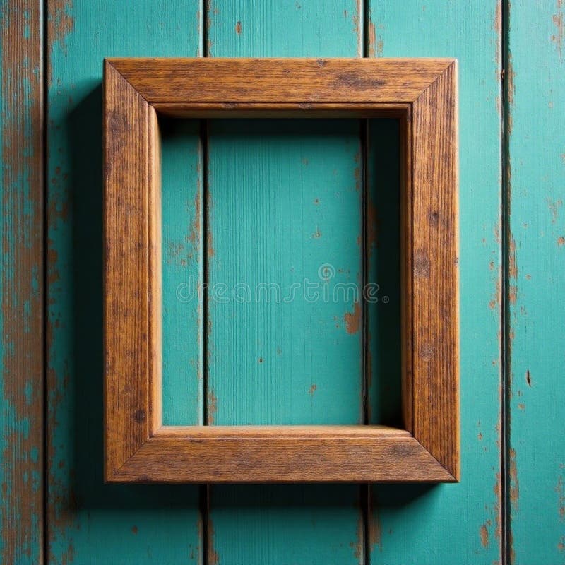 Rustic Blank Instant Photo Frame, Aged Wood Texture, Brown, Vintage ...