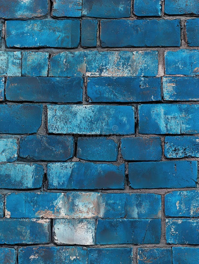 Rustic Blue Brick Wall Texture Stock Image - Image of construction ...