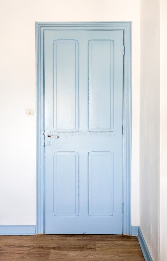 Rustic Blue Door in a House Stock Image - Image of architecture ...
