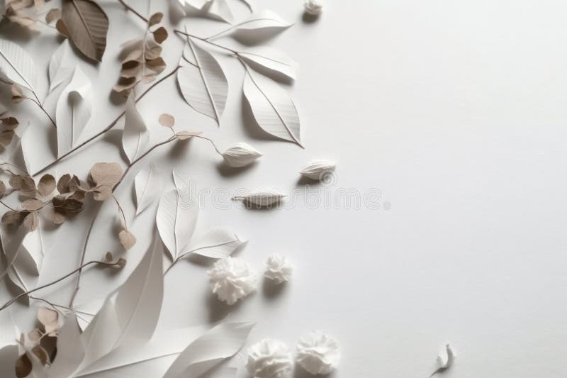 Rustic Boho Beige Leaves Plain Paper Textured Neutral Minimal ...