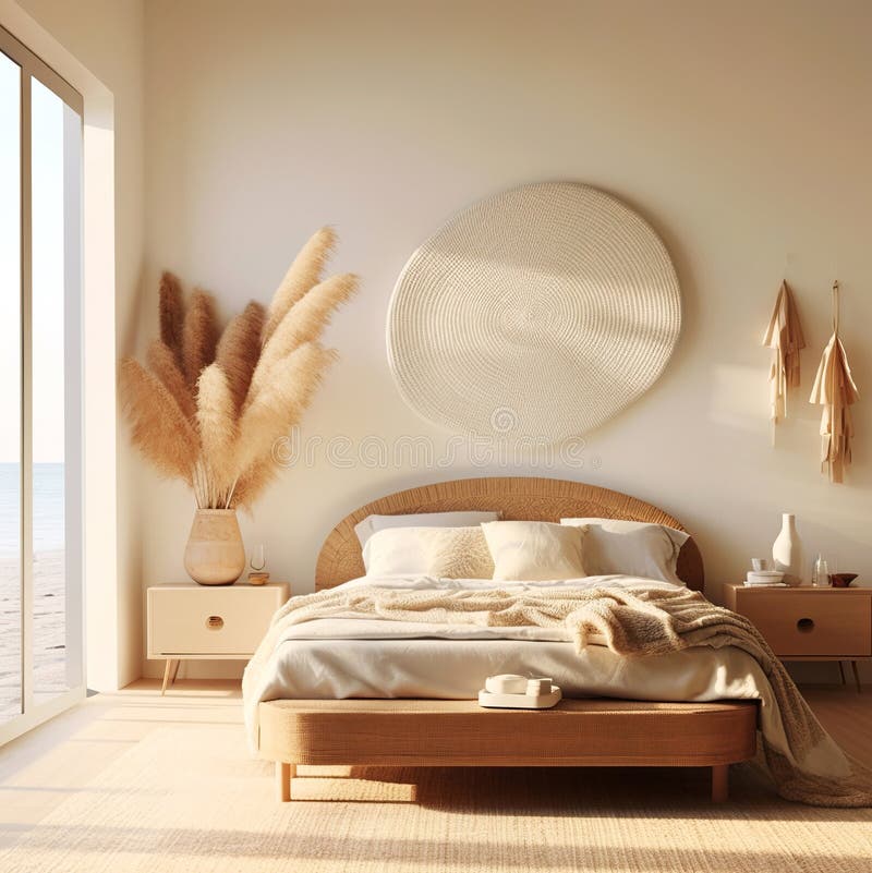 Rustic Boho Interior Design of Modern Entrance Hall with Arched Doorway ...