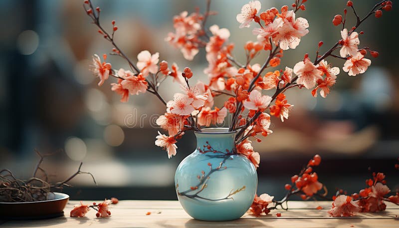 Rustic Bouquet of Fresh Springtime Flowers on Wooden Table Indoors ...